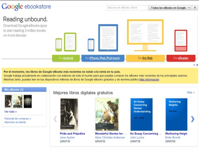 eBookstore, la apuesta de Google en el terreno de los libros digitales ...