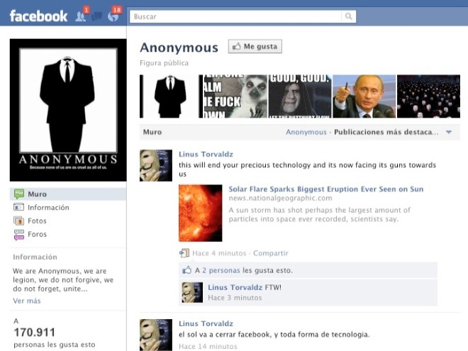 Anonymous anuncia la destrucción de Facebook • ENTER.CO
