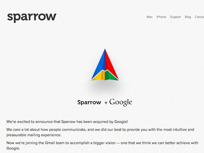 Google compra Sparrow, la popular aplicación de correo de iOS y Mac ...