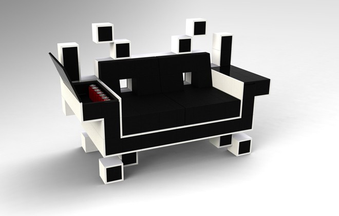 Sofá de Space Invaders [Shut Up and Take My Money] • ENTER.CO