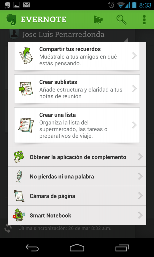 Evernote rediseña su aplicación para Android • ENTER.CO