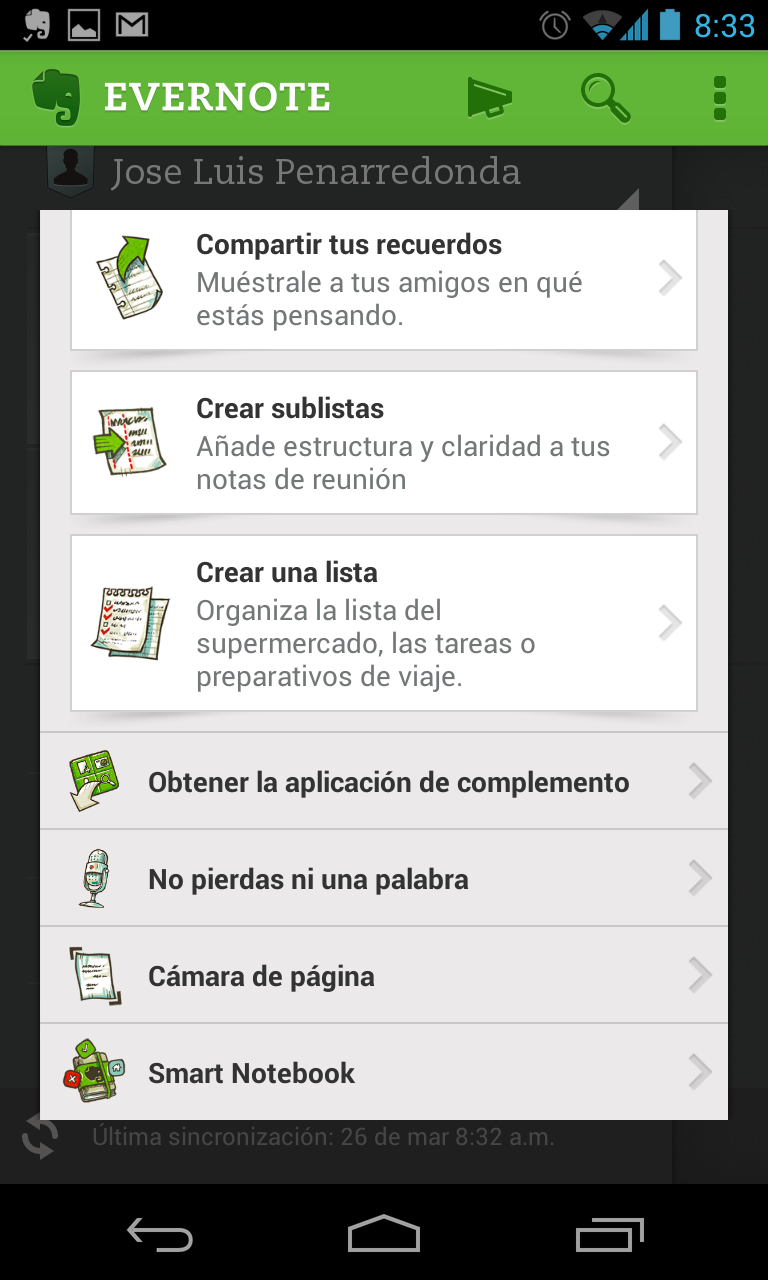 Evernote rediseña su aplicación para Android • ENTER.CO