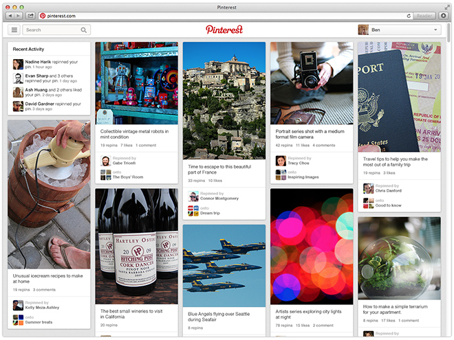 Pinterest presenta su nuevo diseño • ENTER.CO
