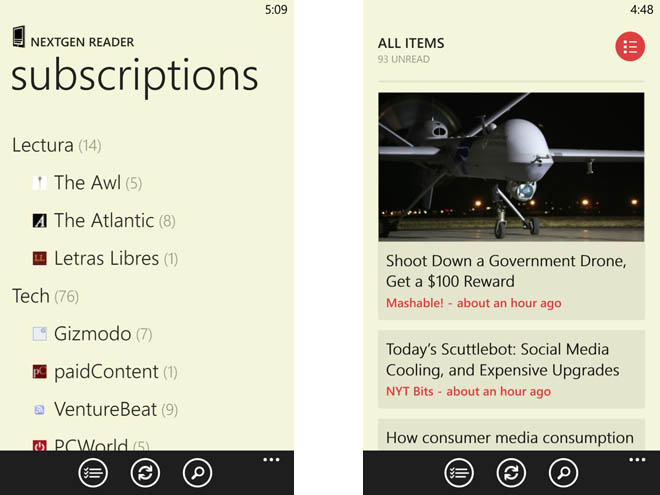 Nextgen Reader es el único cliente de Feedly para WP8 - ENTER.CO