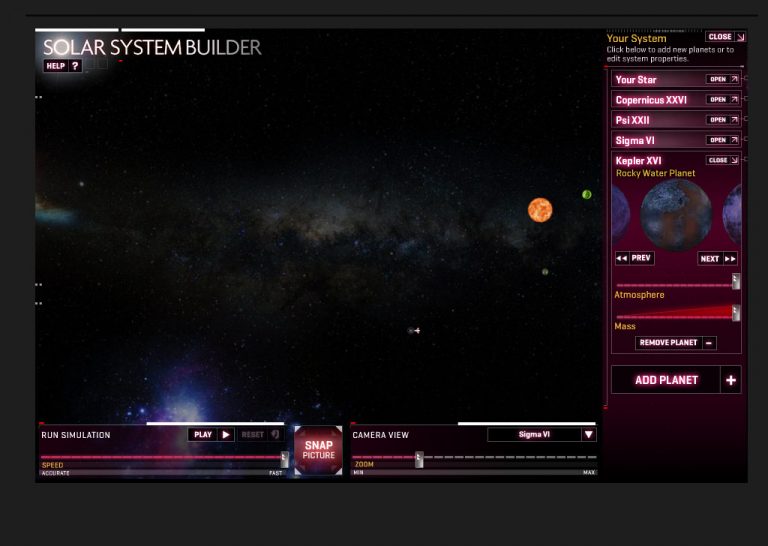 Este simulador le permite diseñar su propio Sistema Solar • ENTER.CO