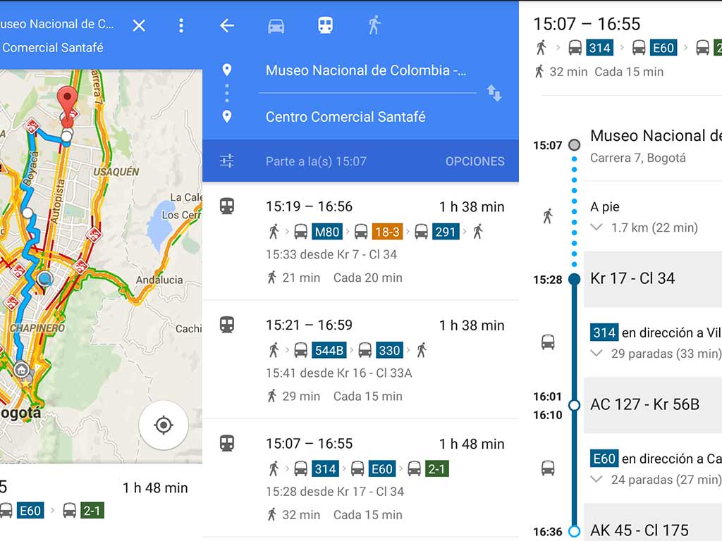 Google Transit Bogotá: Información de Transmilenio y SITP que ahora ...