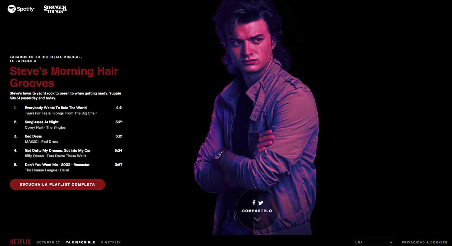 Netflix y Spotify muestran los gustos musicales de 'Stranger Things ...