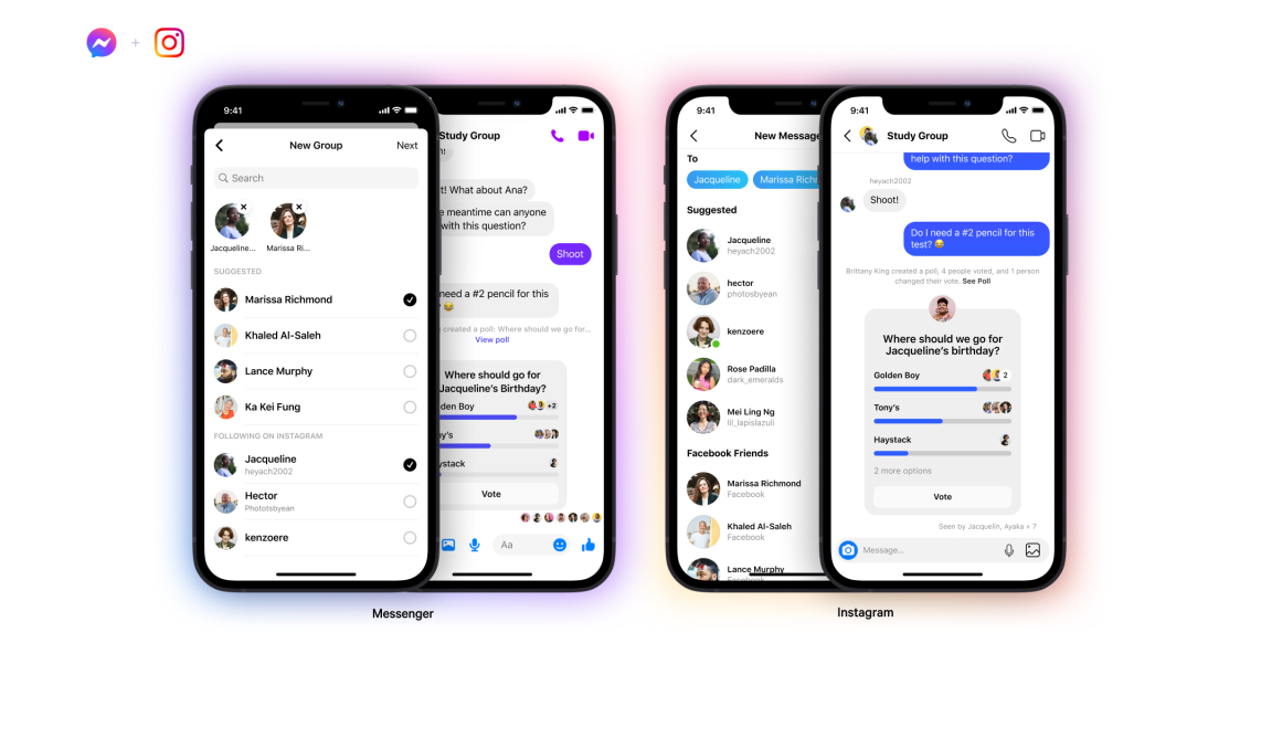 Oficial: Facebook habilita chats grupales entre Messenger e Instagram ...