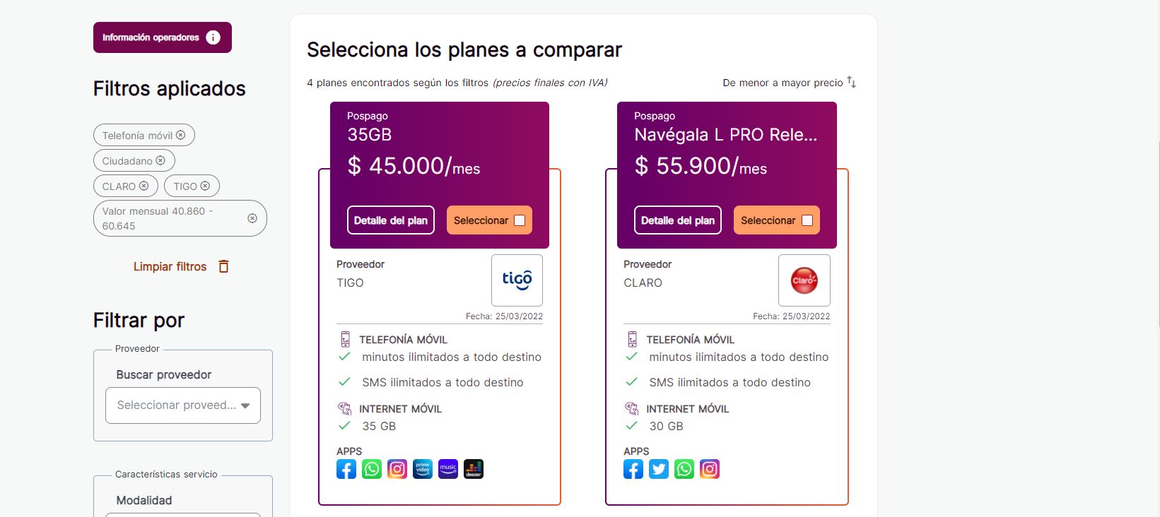¿Cuál es el mejor paquete de Internet? Este comparador de planes te lo ...
