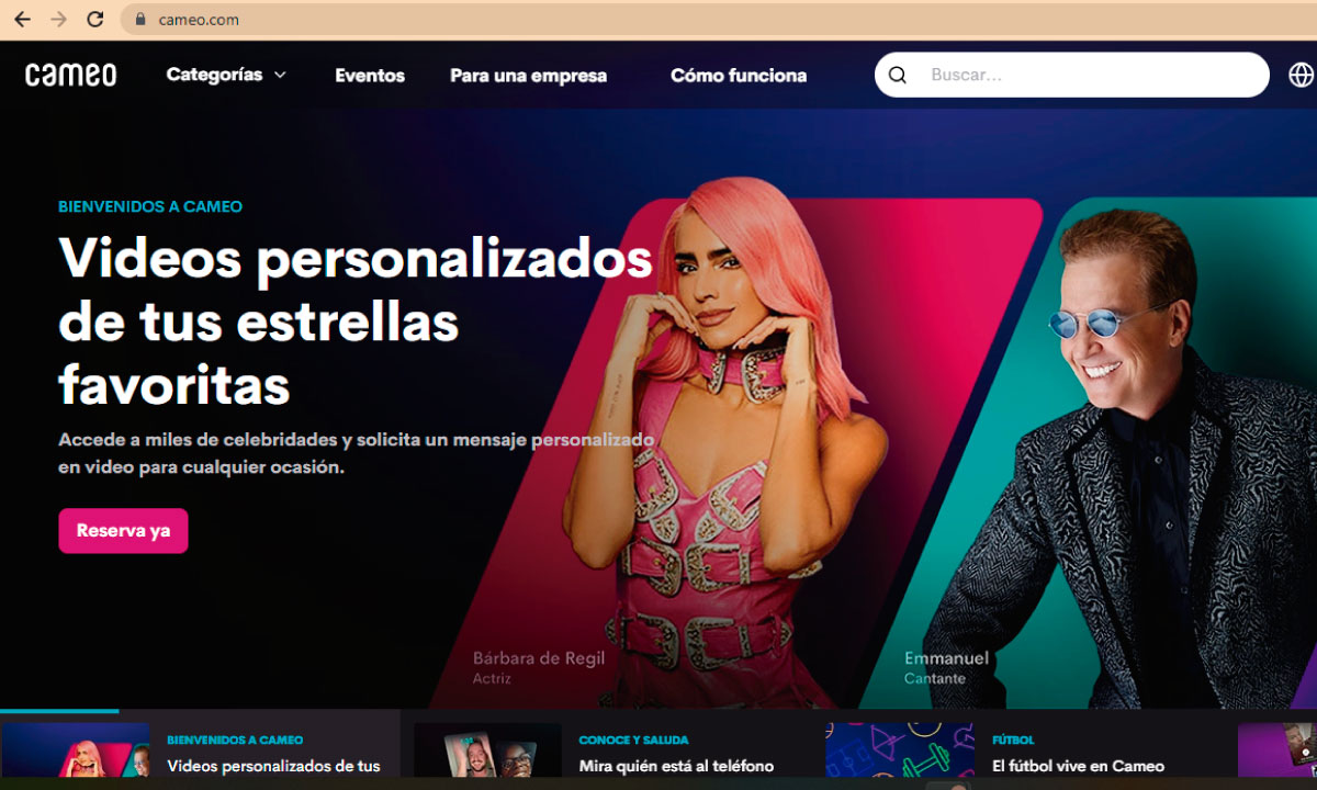 Cameo, la página web que te permite crear videos personalizados de tus ...