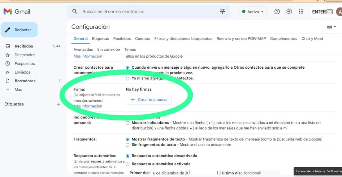 Cómo poner una firma en Gmail • ENTER.CO