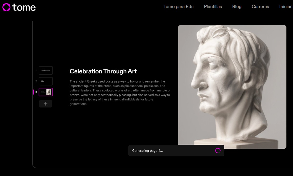 Diapositivas con inteligencia artificial en segundos. Así funciona Tome ...