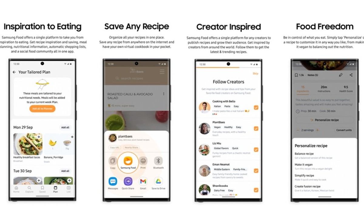 Samsung Food, la nueva app que personaliza recetas con IA: actúa como ...
