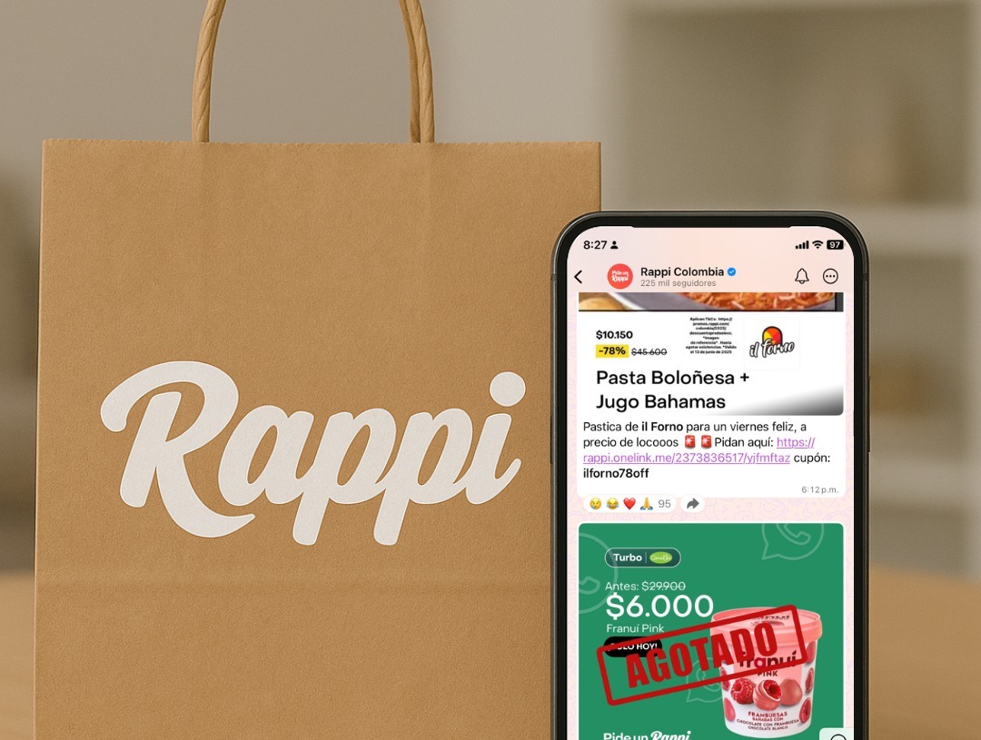 Rappi lanza canal de WhatsApp con descuentos de hasta el 80 %: así funciona y cómo unirse • ENTER.CO