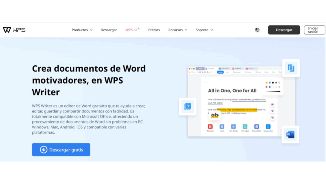 WPS Writer: la mejor alternativa gratuita a Word